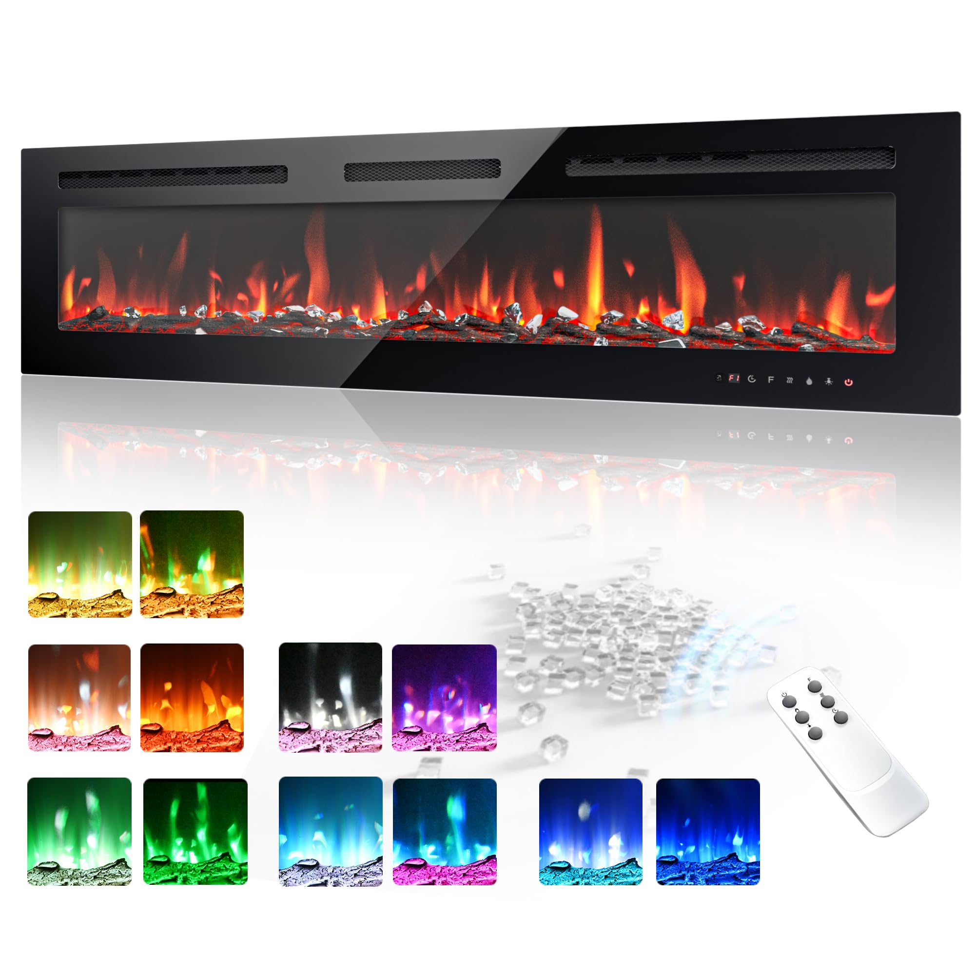 Electric Heater Benrocks 36 In / 92cm Electric Fireplace Insert ...