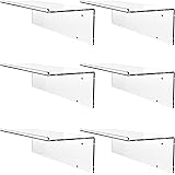 Amazon.com: Sezanrpt 12 Inches Small Black Wall Shelves Set of 2, Acrylic Floating Shelf for ...