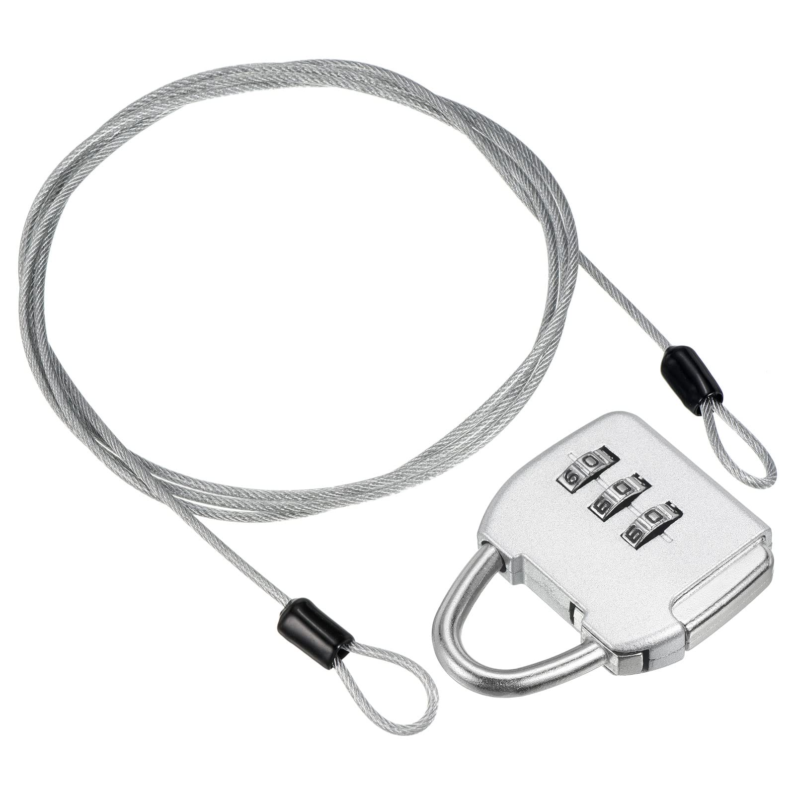 PATIKIL Security Steel Cable with 3 Digit Combination Lock, Travel ...