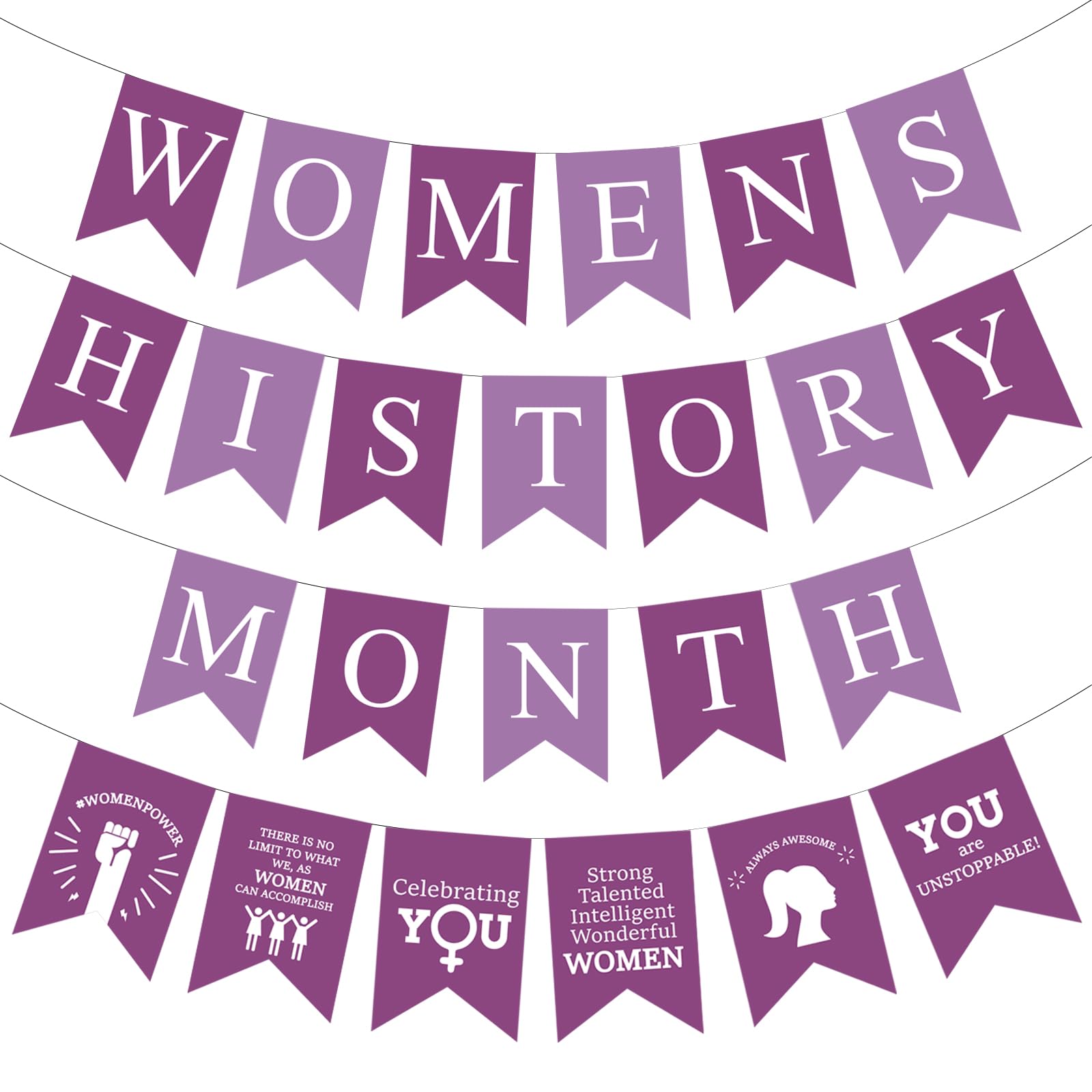 Women's History Month Banner Decorations, Female Awareness Bulletin ...