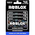 Amazon.com: Roblox Physical Gift Cards, Multipack of 3 x $15 [Includes ...