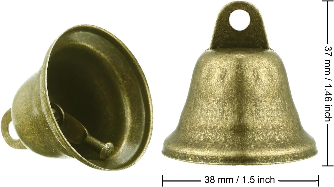 40 Pieces Vintage Jingle Bells Bronze Tone Bells Copper Bell Hangings ...