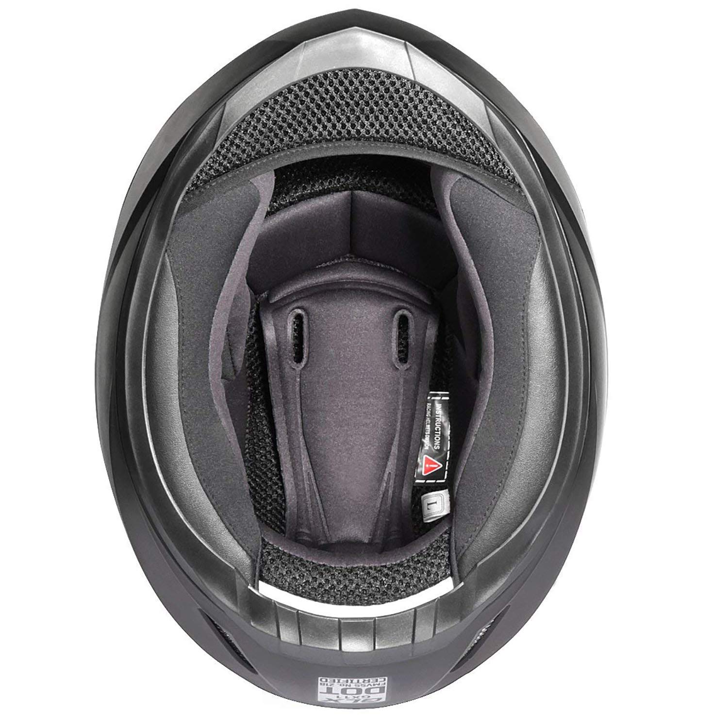 GLX Unisex-Adult Compact Lightweight Full Face Motorcycle Street Bike ...