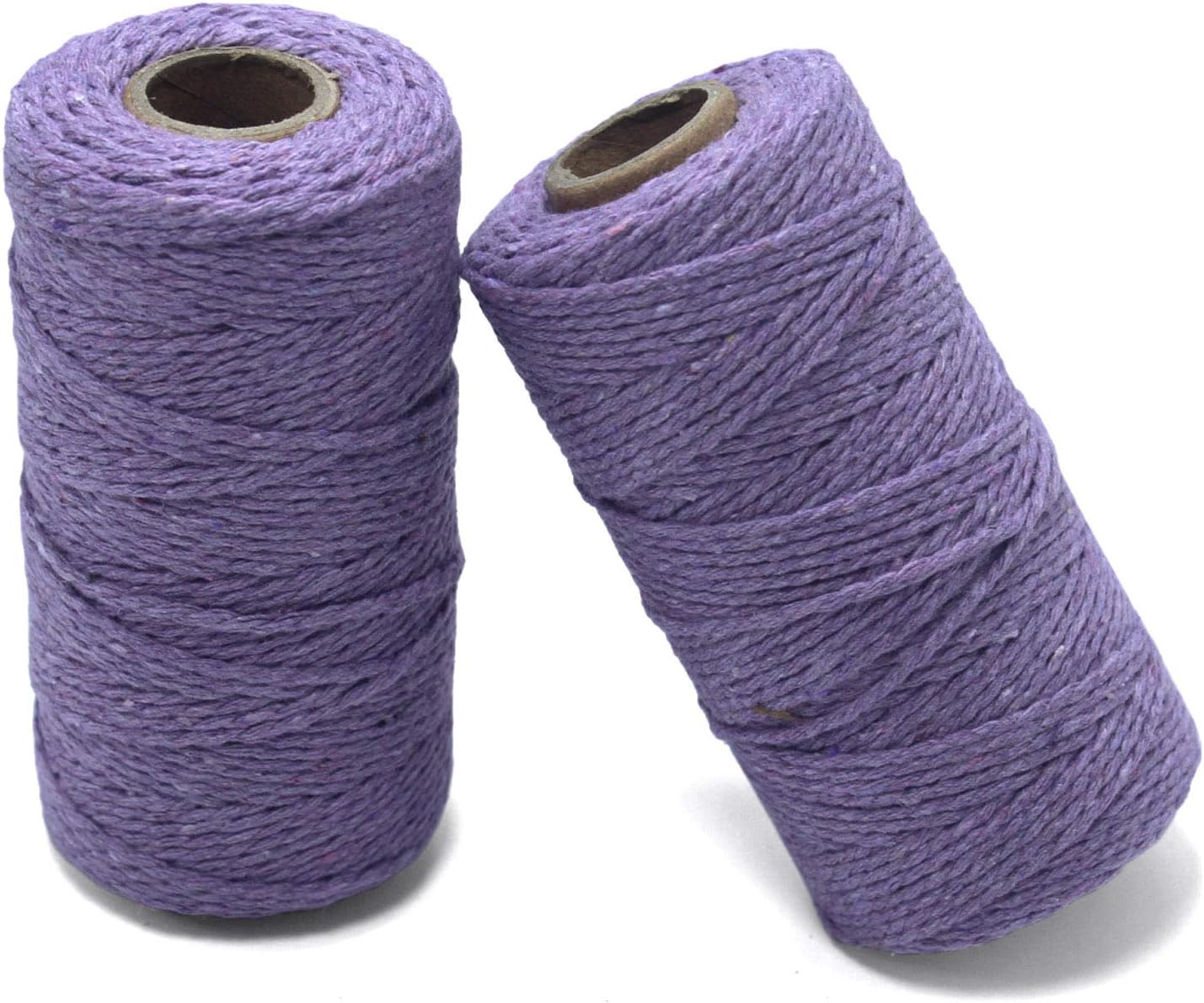 Amazon.com : Yzsfirm 2 Roll 2mm Cotton Twine Rope, 656 Feet Light ...