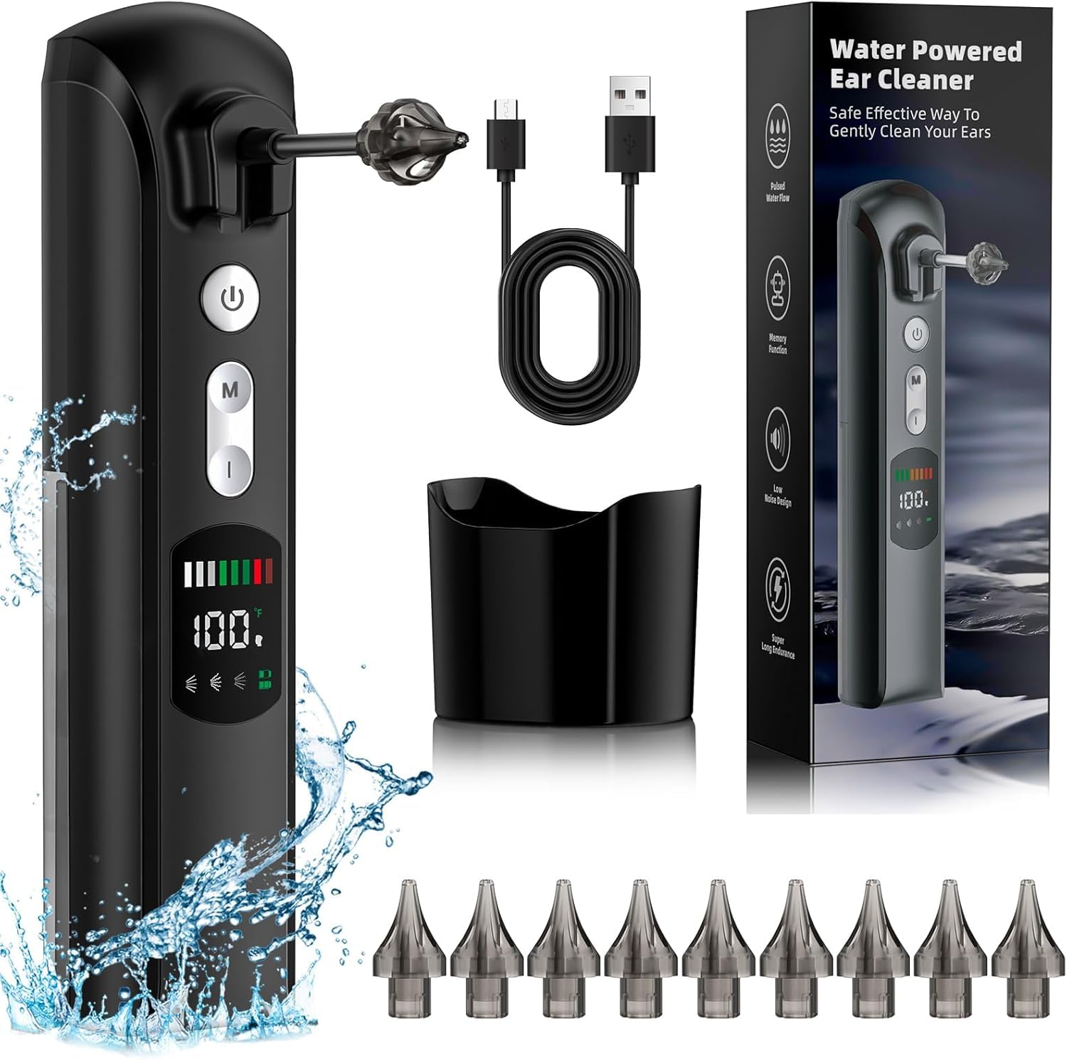 SPYONG Ear Wax Removal -Upgrade Electric Ear Cleaner -3 Modes Ear ...