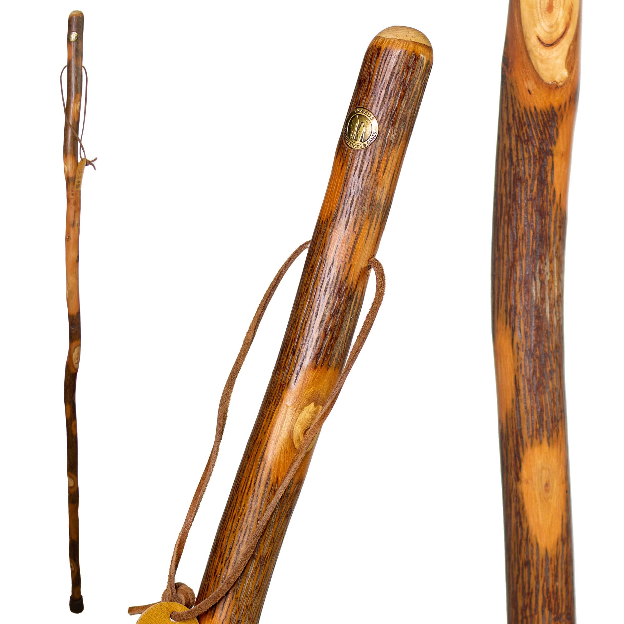 Mua Brazos Rustic Wood Walking Stick, Hickory, Traditional Style Handle ...
