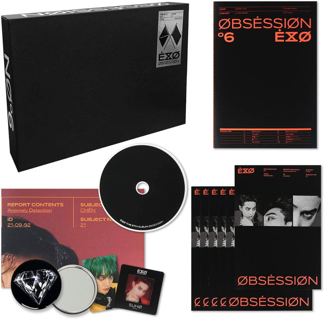EXO 6th Album - OBSESSION [ X-EXO ver. ] CD + Photobook + Lyrics Book ...