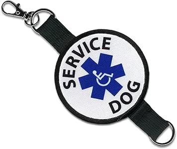 Amazon.com : SERVICE DOG BLUE ADA Medical Alert Symbol 2 in 1 Double ...