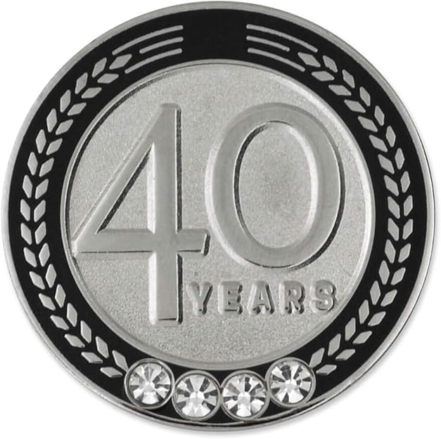 Amazon.com: PinMart 40 Years of Service Award Employee Recognition Gift ...