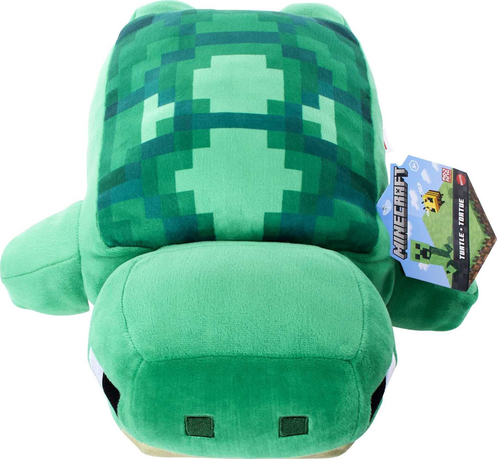Mattel Minecraft Large Turtle Plush, Video-Game Character 12-in Floppy ...