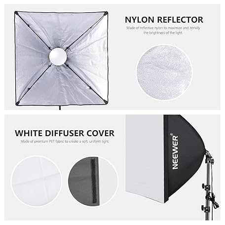 Mua NEEWER 700W Equivalent Softbox Lighting Kit, 2Pack UL Certified ...