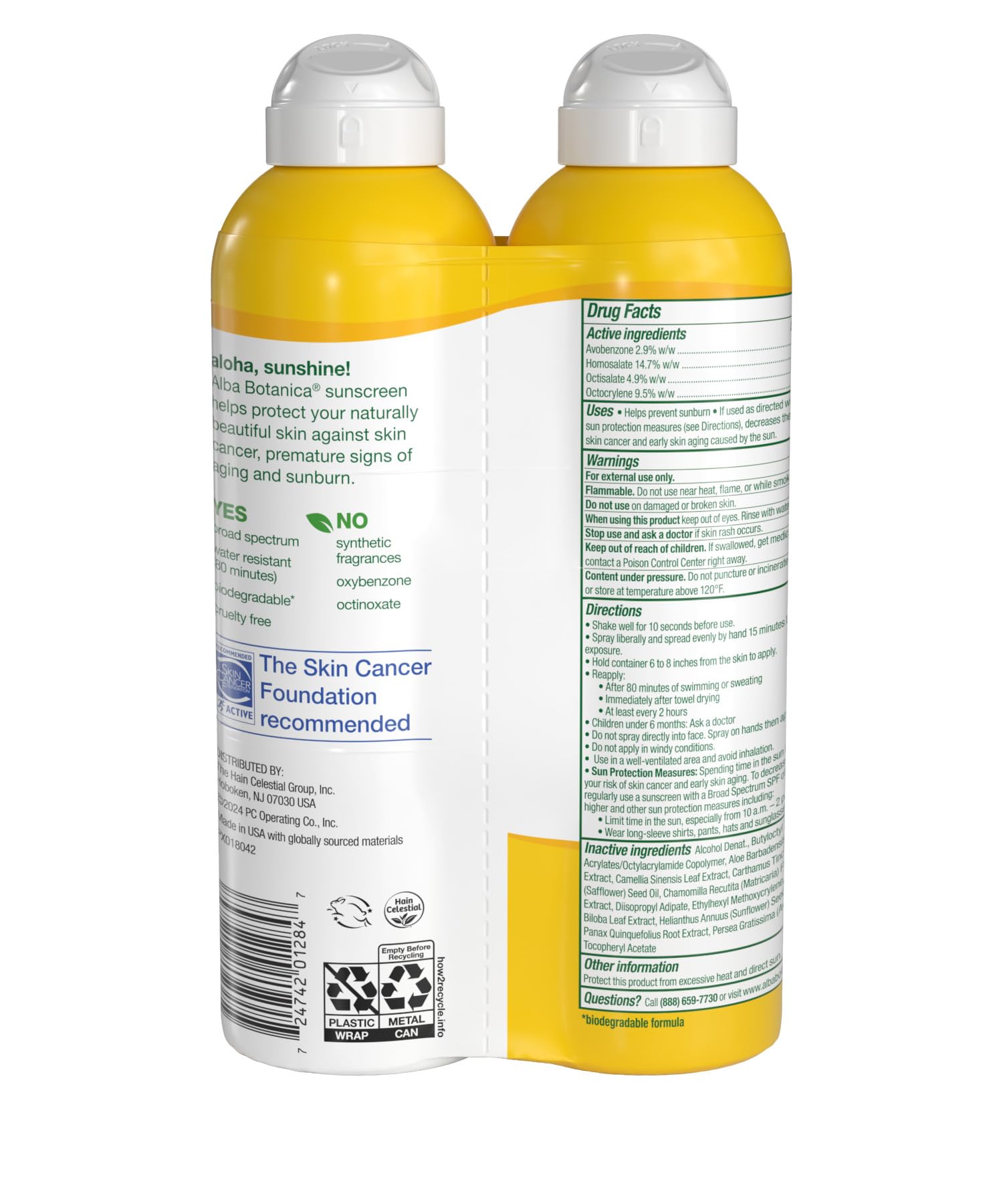 Mua Alba Botanica Hawaiian Coconut Sunscreen, Spray Broad Spectrum SPF ...