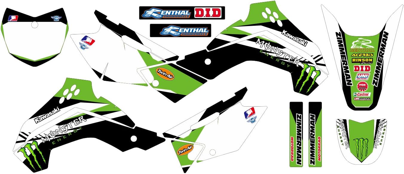 Amazon.com: 170807 MONSTER KAWASAKI KLX 140G 2017 DECALS STICKERS ...
