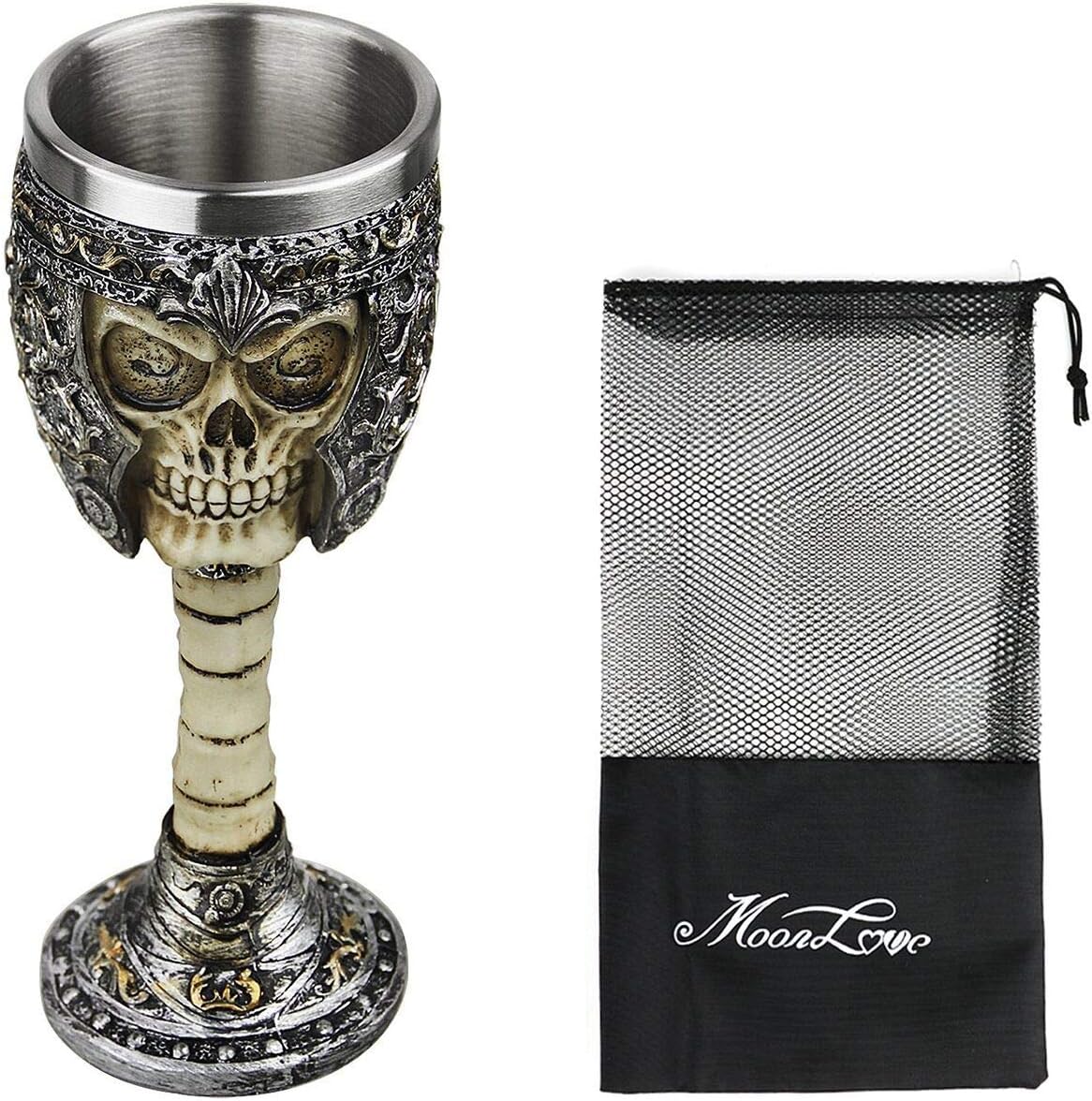 3D Skeleton Goblet Cup Stainless Steel Resin Hot Chocolate Cup Coffee ...