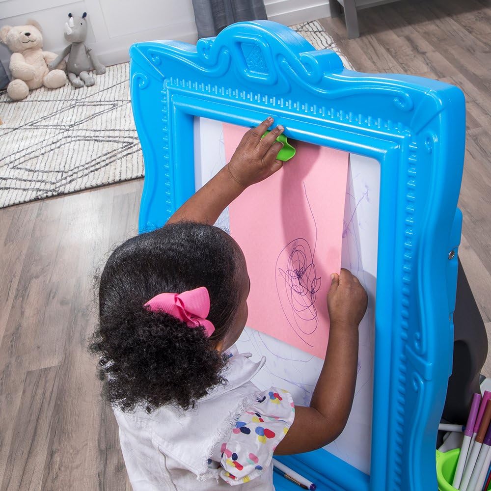 Step2 483100 Masterpiece Kids Art Easel, Blue – BigaMart