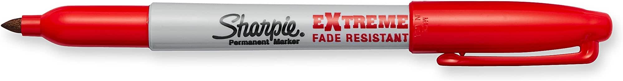 Amazon.com : Sharpie Extreme Permanent Markers, 12-Pack, Red (1927433 ...