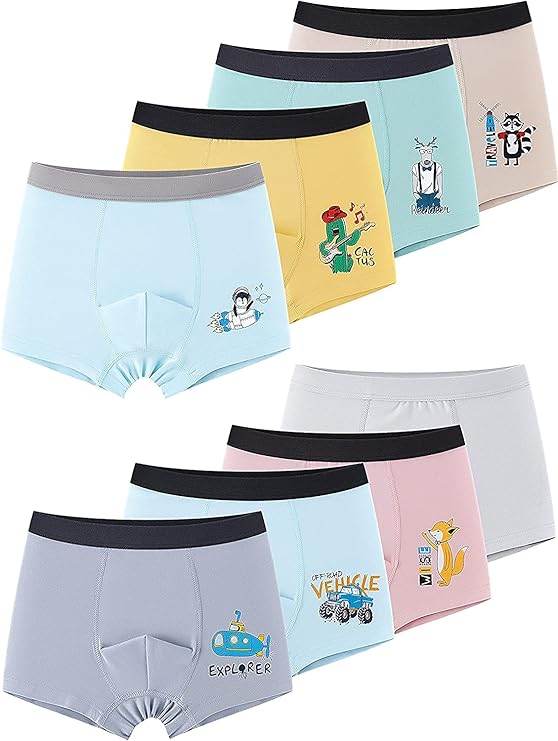 Boys Underwear Toddler Boxer Briefs Shorts Cotton boxer briefs 8 Pack ...
