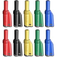 Amazon.com: Goupchn 4mm Stackable Shrouded Banana Plugs Safety Fully ...