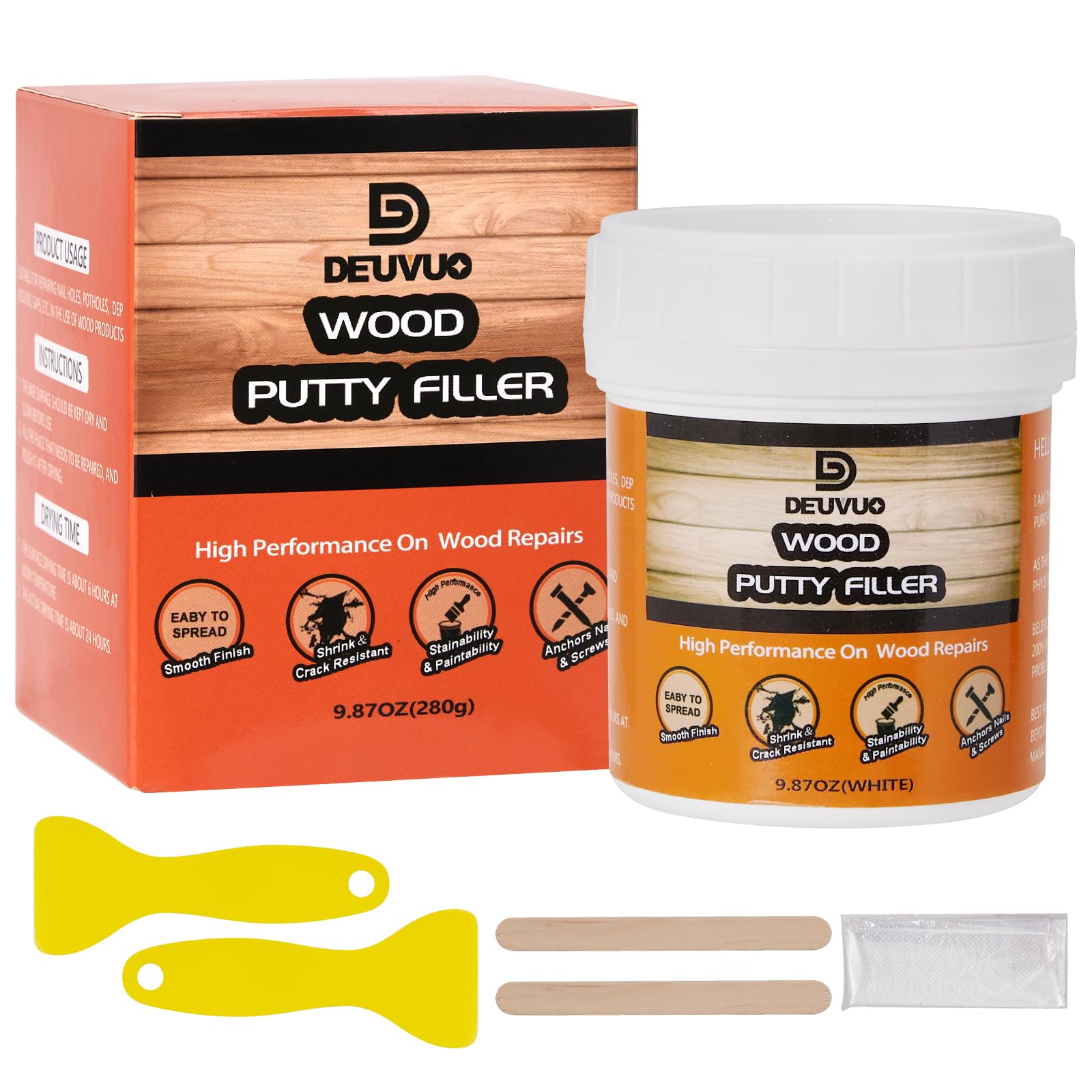 Deuvuo Cedar Wood Filler, High-Performance Cedar Wood Putty Filler Kit ...