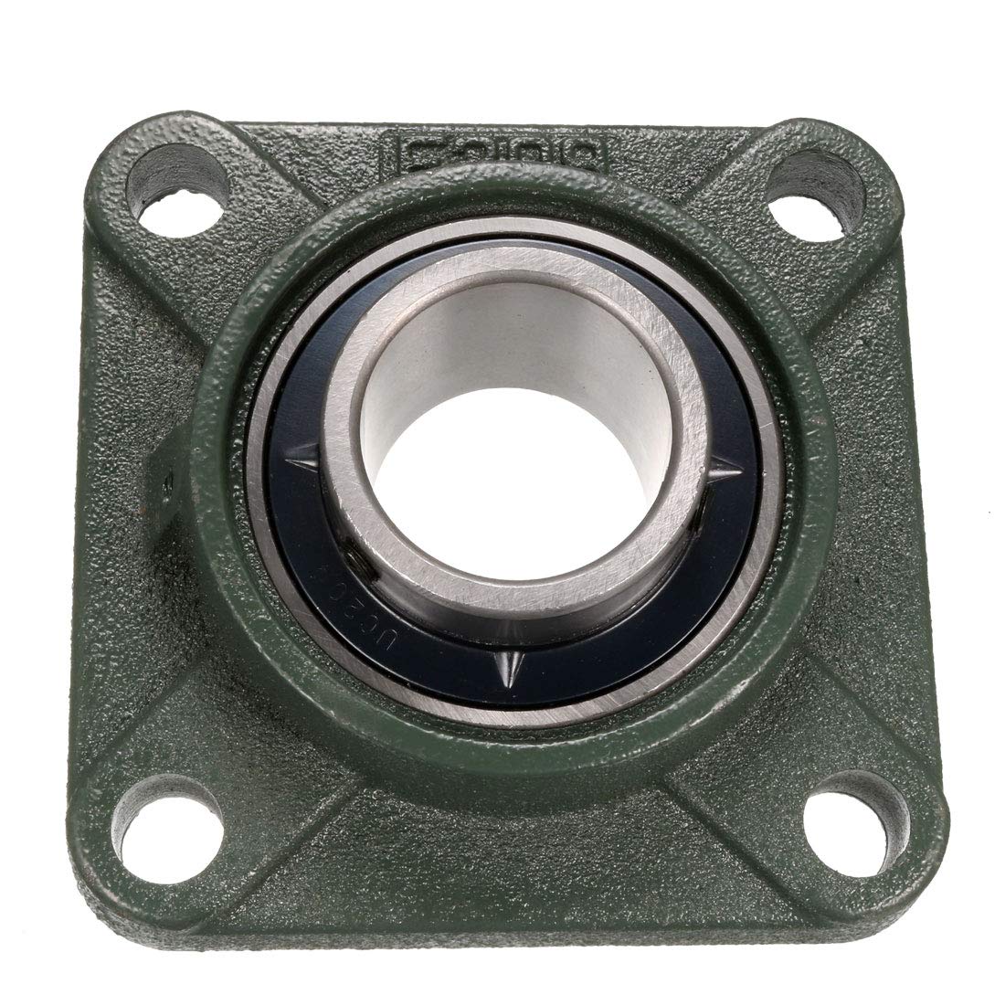 uxcell UCF209 Square Flanged Pillow Block Bearing 45mm Bore Diameter Cast Iron/Chrome Steel Set ...