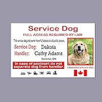 Service Dog Wallet Card, ID Card, Personalized Service Dog ID Card ...