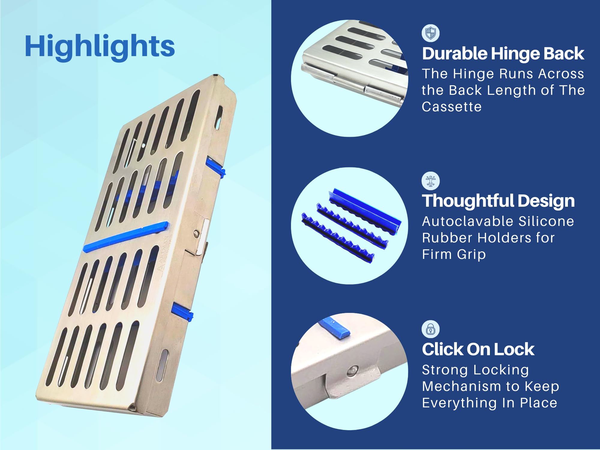 ARTMAN Instrument Cassette Rack For 7 Instruments Box Dental ...