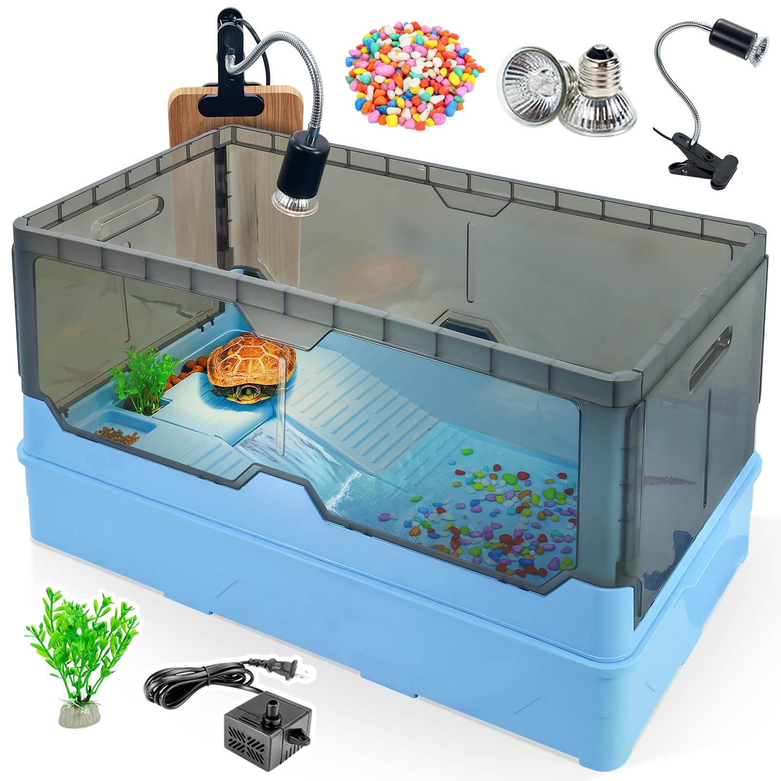 RunDuck Turtle Habitat Tank Kit– Fresh Filtration, Waterplay Fun ...