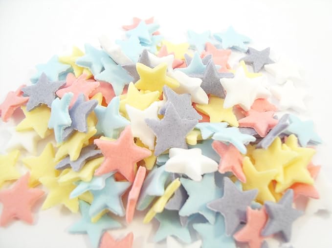 40 Edible Stars Cupcake Cake Topper Decorations (Assorted): Amazon.co ...