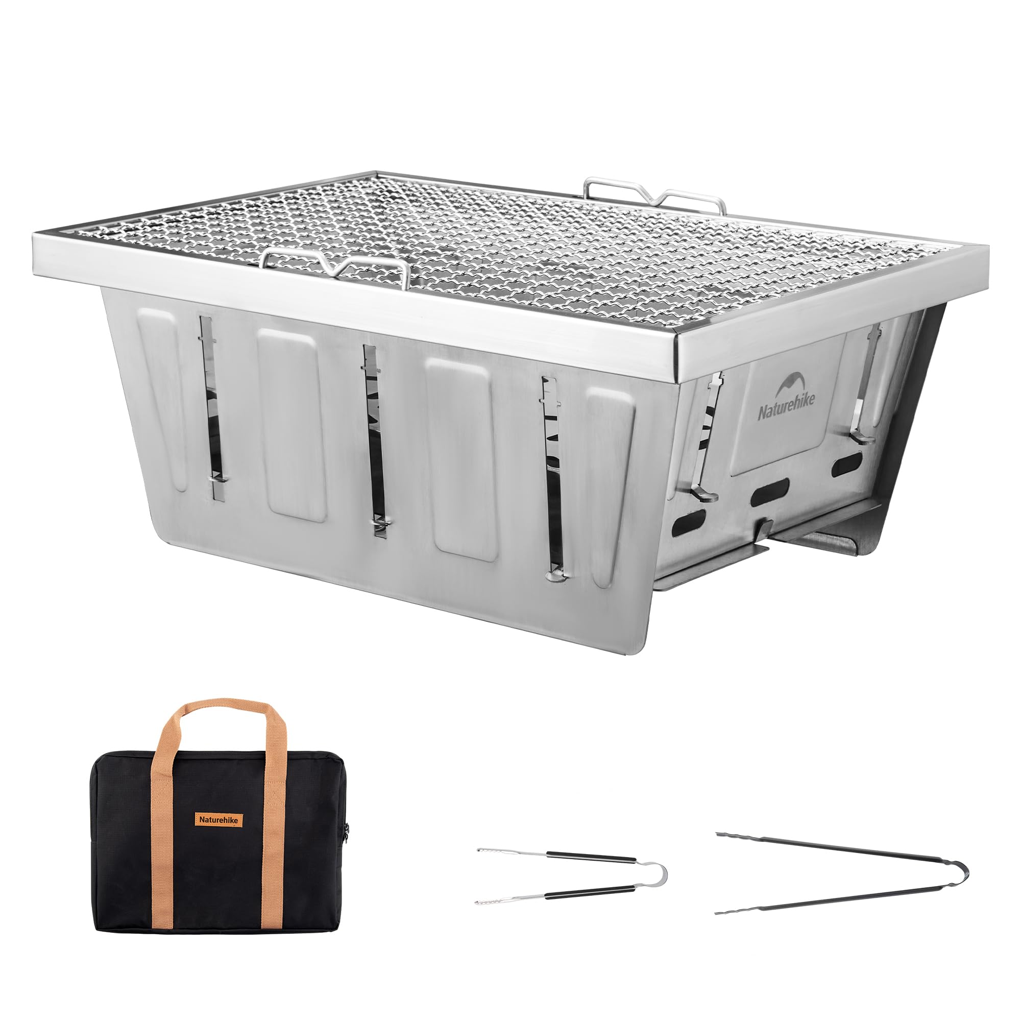 Naturehike Camping Charcoal Grill for IGT Table, Folding Barbecue Grill ...