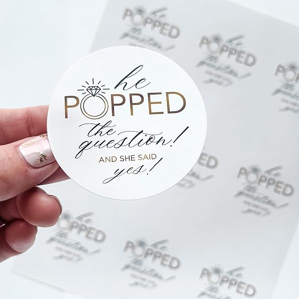 He Popped The Question Printable Customizable Engagement Party Favor