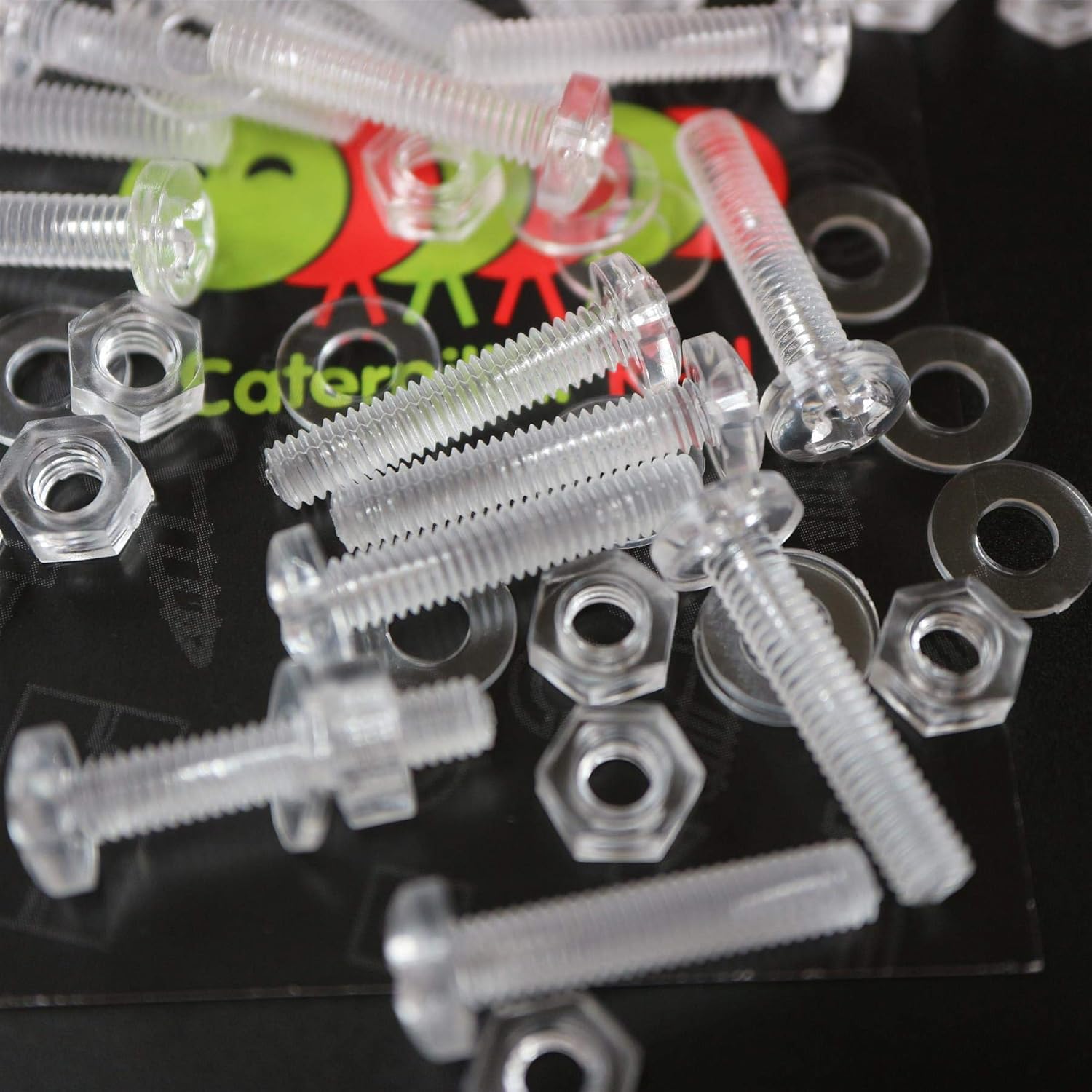 Pack of 100, M3, M4, M5, M6, M8 – Transparent Clear Plastic Acrylic ...