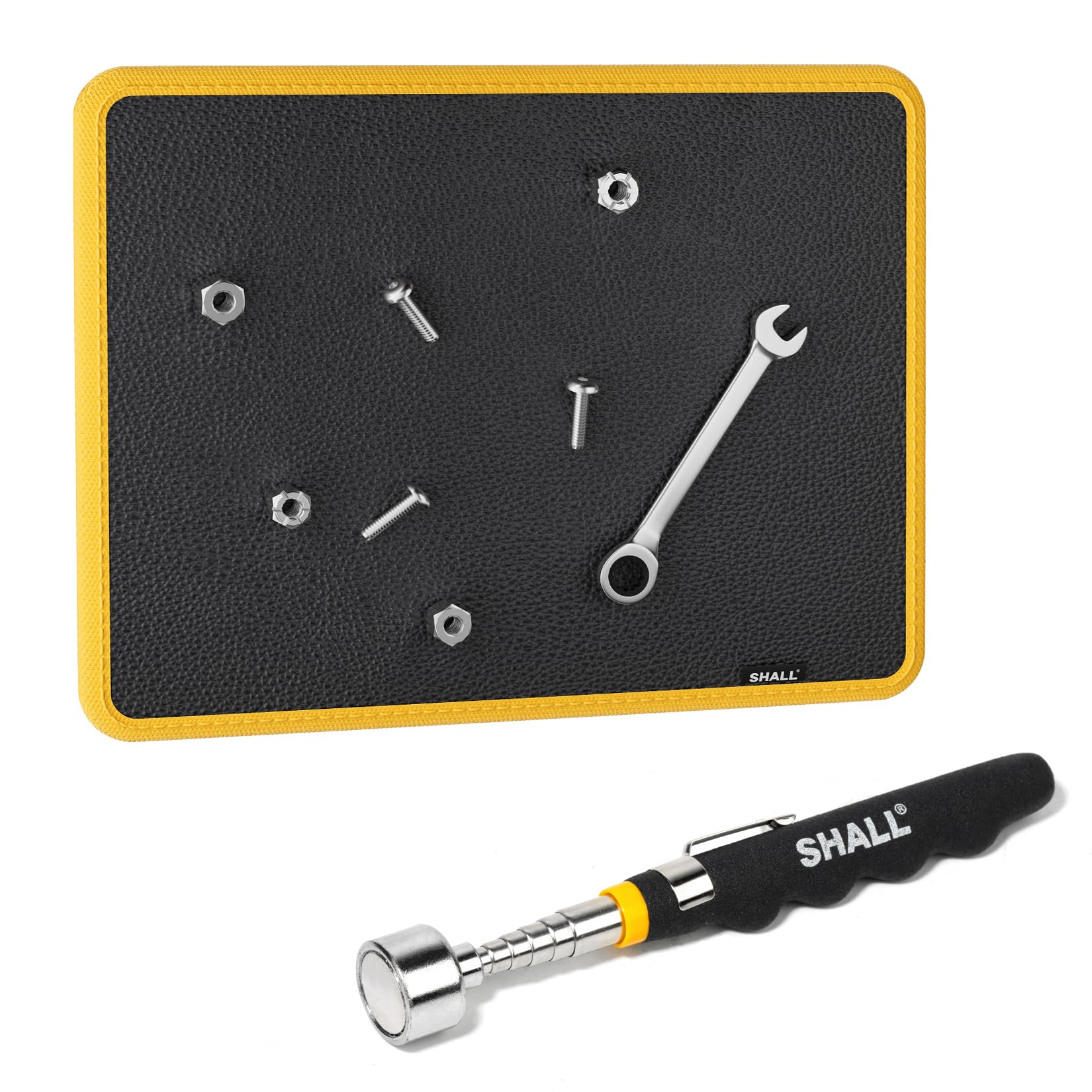 SHALL Magnetic Tool Parts Mat and Telescoping Magnetic Pickup Tool ...