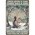 Amazon.com: Retro Metal Tin Sign Squirrel Poster Once Upon A Time There ...