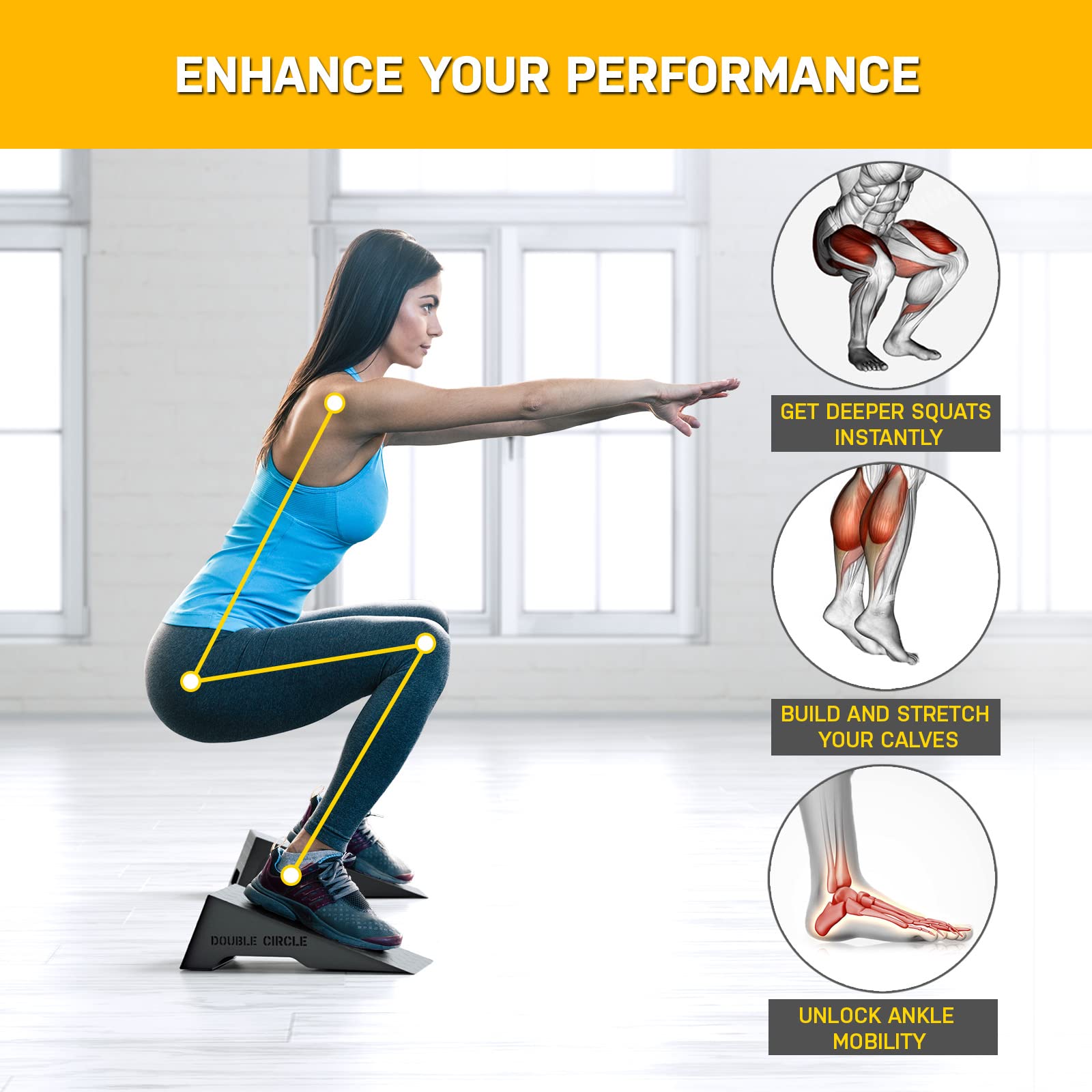 Mua Double Circle Squat Wedge – Professional Squat Ramp for ...