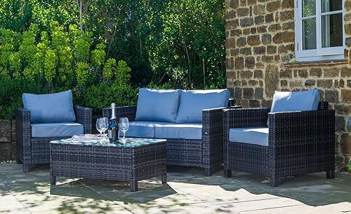 Allibert by Keter Monaco Outdoor 4 Seater Rattan Lounge Garden ...