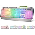 Amazon.com: Lumsburry RGB LED Backlit Gaming Keyboard with Anti ...