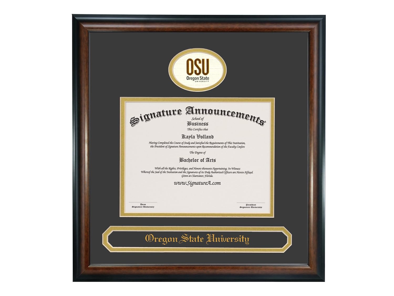 Amazon.com: Signature Announcements Oregon State University (OSU ...
