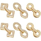 Amazon.com: Beebeecraft 6Pcs 2 Colors Fold Over Clasps 18K Gold Plated ...