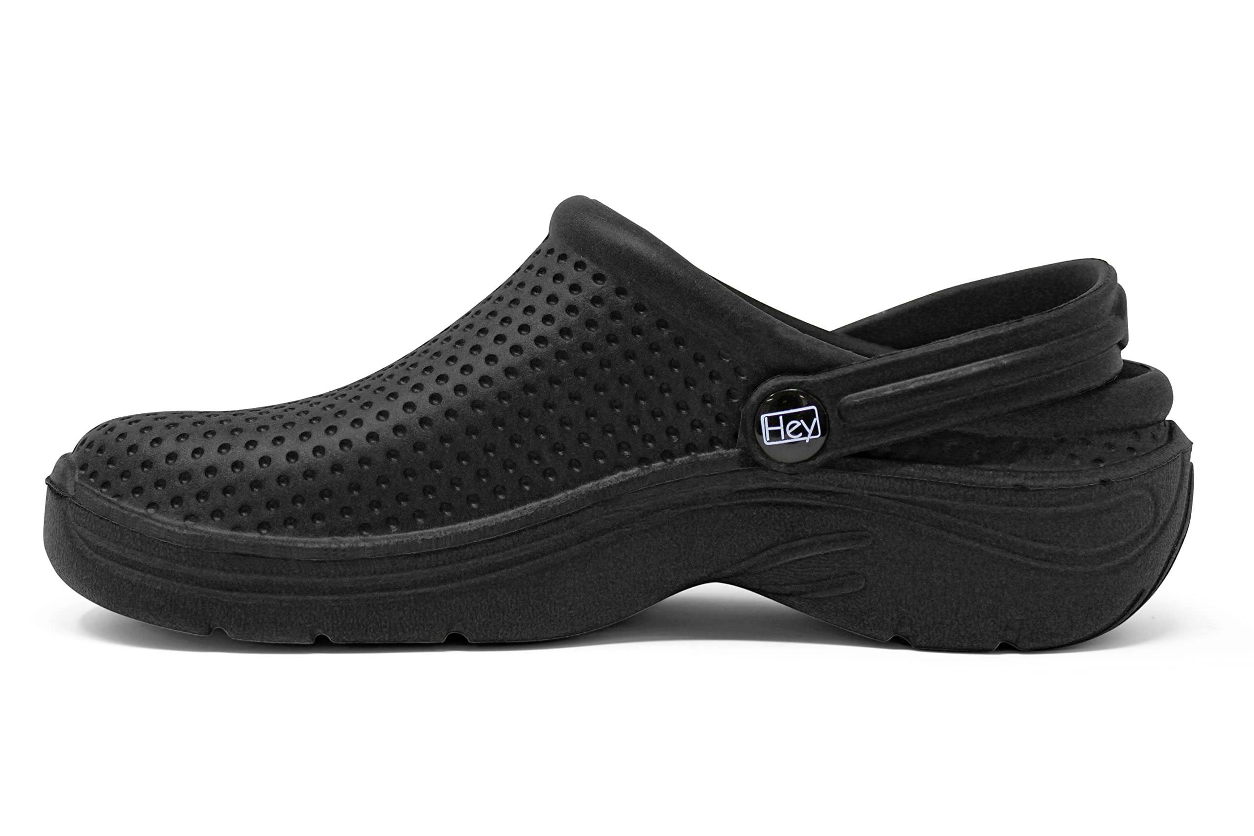 Hey Medical Uniforms Womens Lightweight Slip On Nurses Black EVA Clogs ...