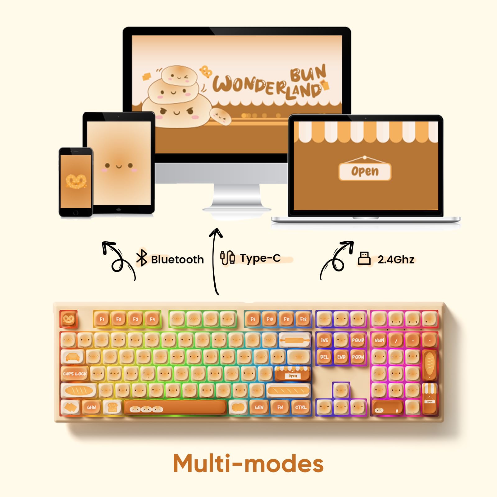 Mua MONSGEEK MG108B Bun Wonderland Mechanical Keyboard Hot-Swappable ...