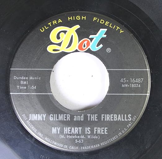 - Jimmy Gilmer and The Fireballs 45 RPM My Heart Is Free / Sugar Shack - Amazon.com Music
