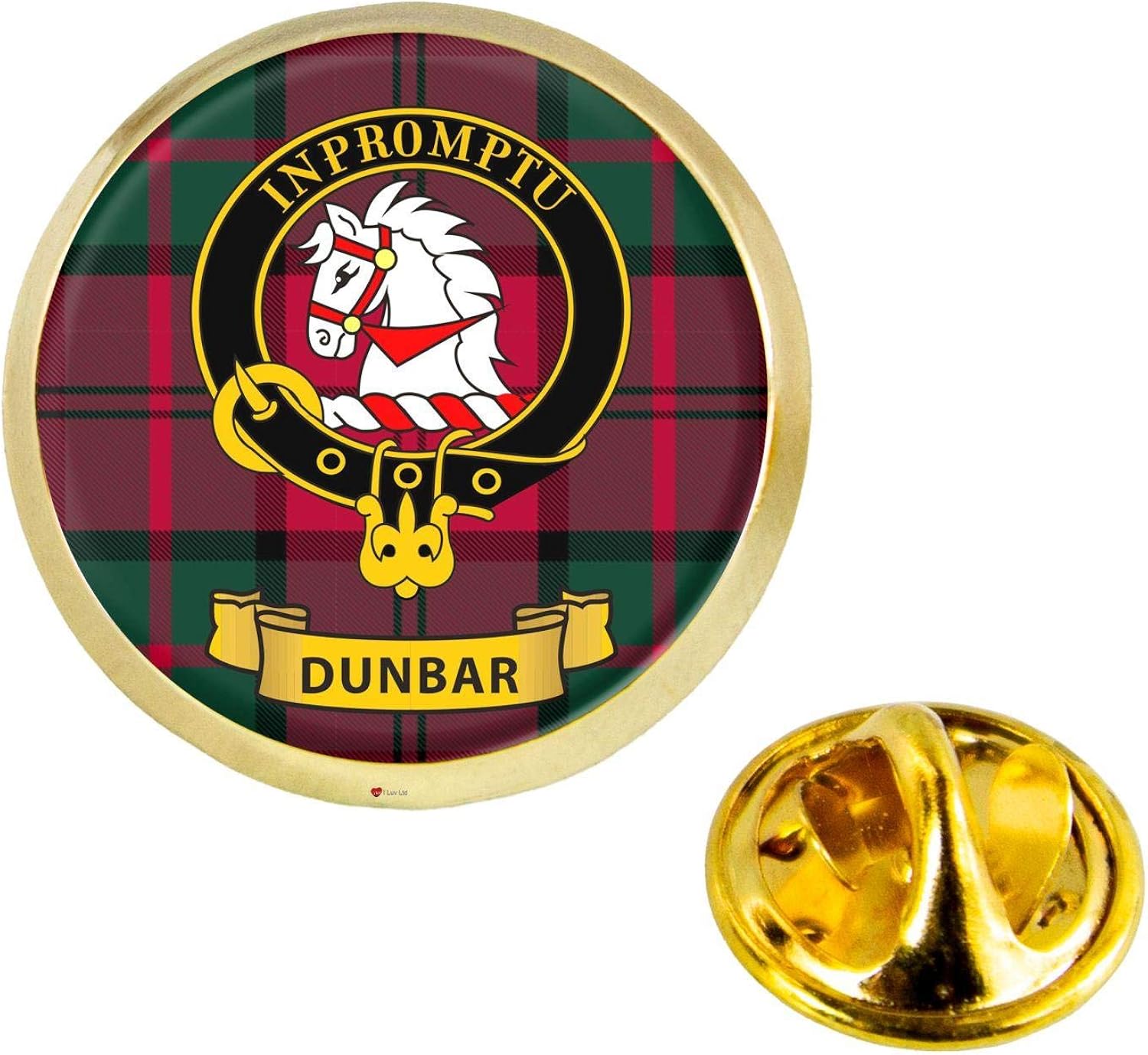 Dunbar Scottish Clan Crest Lapel Pin Badge in Gold Colour Product Of ...