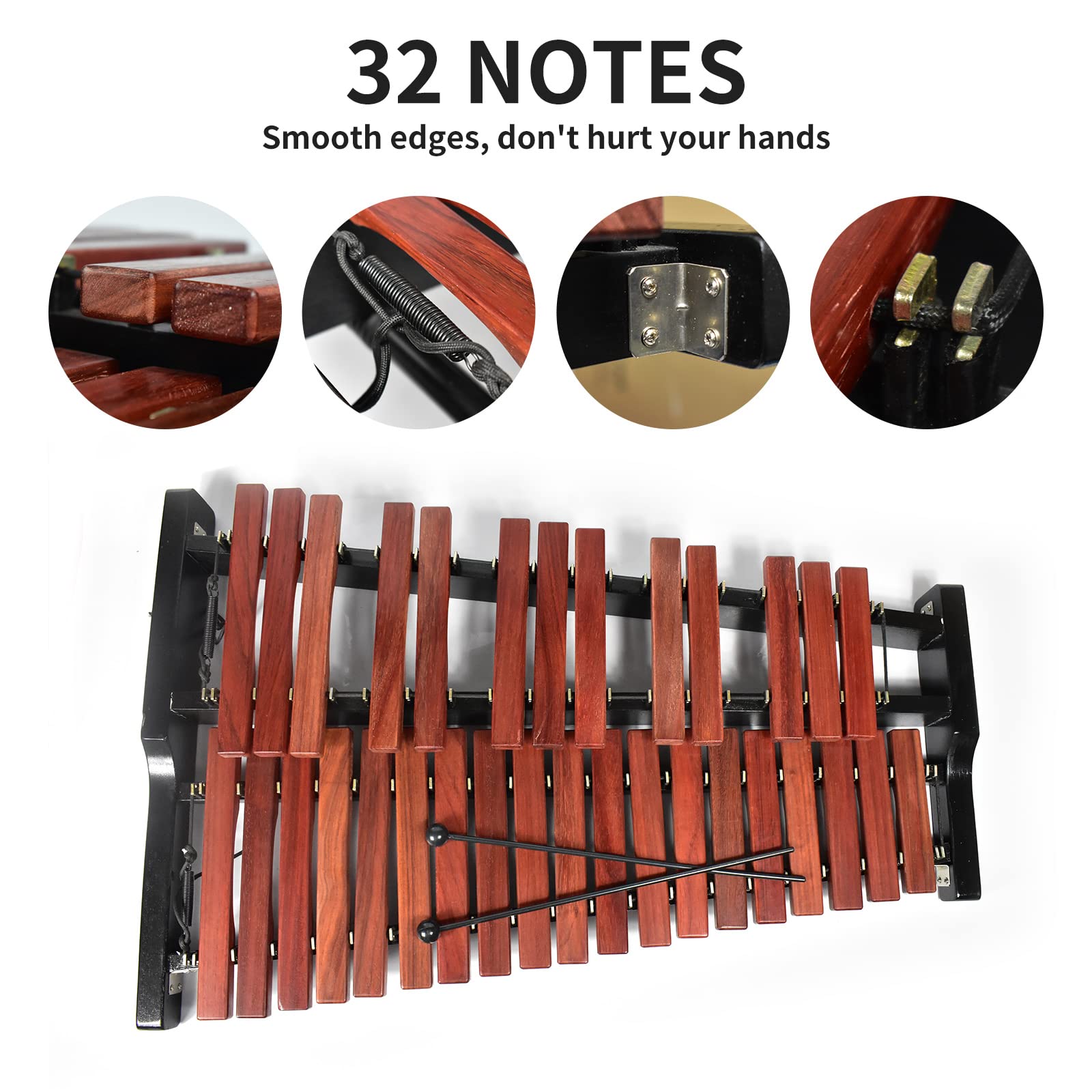 Mua TNZMART 32 Key Xylophone Set with Adjustable Stand Wooden ...