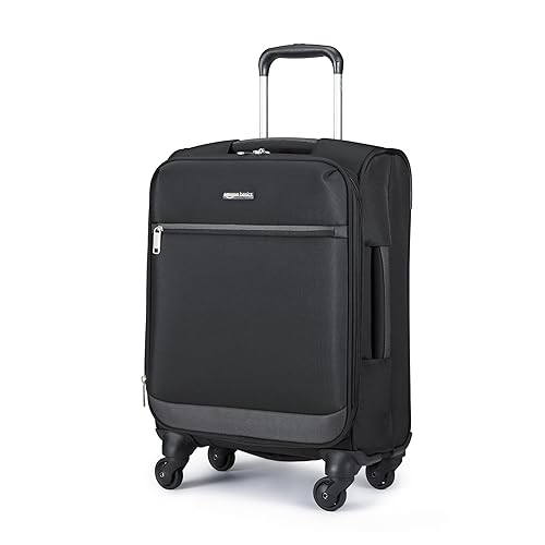 Amazon Basics Luggage, 21-Inch Carry-On Softside Suitcase With Wheels ...