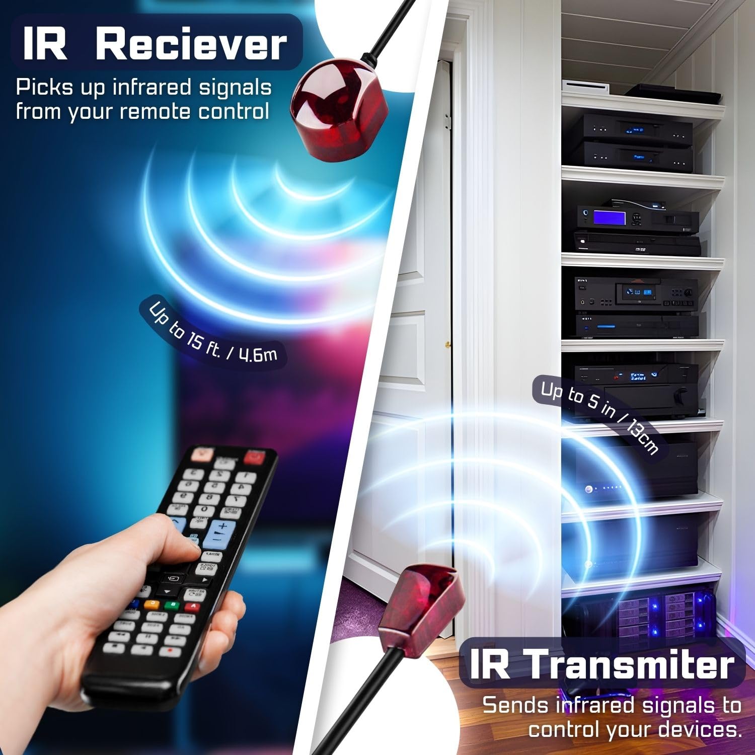 Mua TNP IR Infrared Remote Control Extender Repeater Cable (25 Feet ...