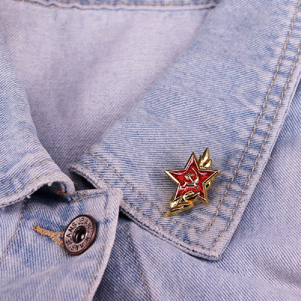 Mua Gudeke Soviet CCCP Red Star Sickle Hammer Symbol Emblem Lapel Pin ...