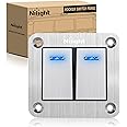 Amazon.com: Nilight 2 Gang Rocker Switch Panel 3 Pin On Off Pre-Wired ...