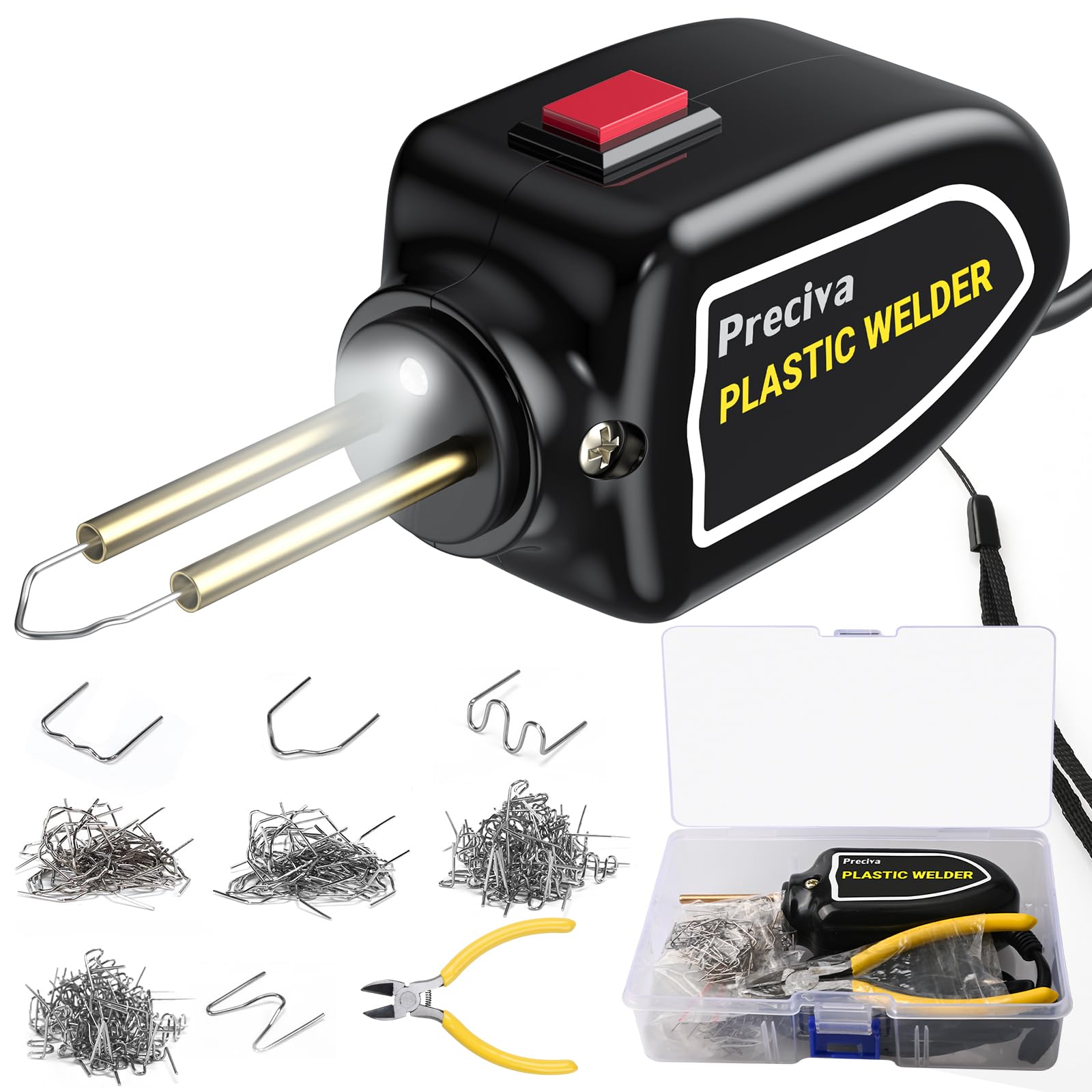 Preciva 100W Plastic Welder, Portable Plastic Welding Kit with 200Pcs ...