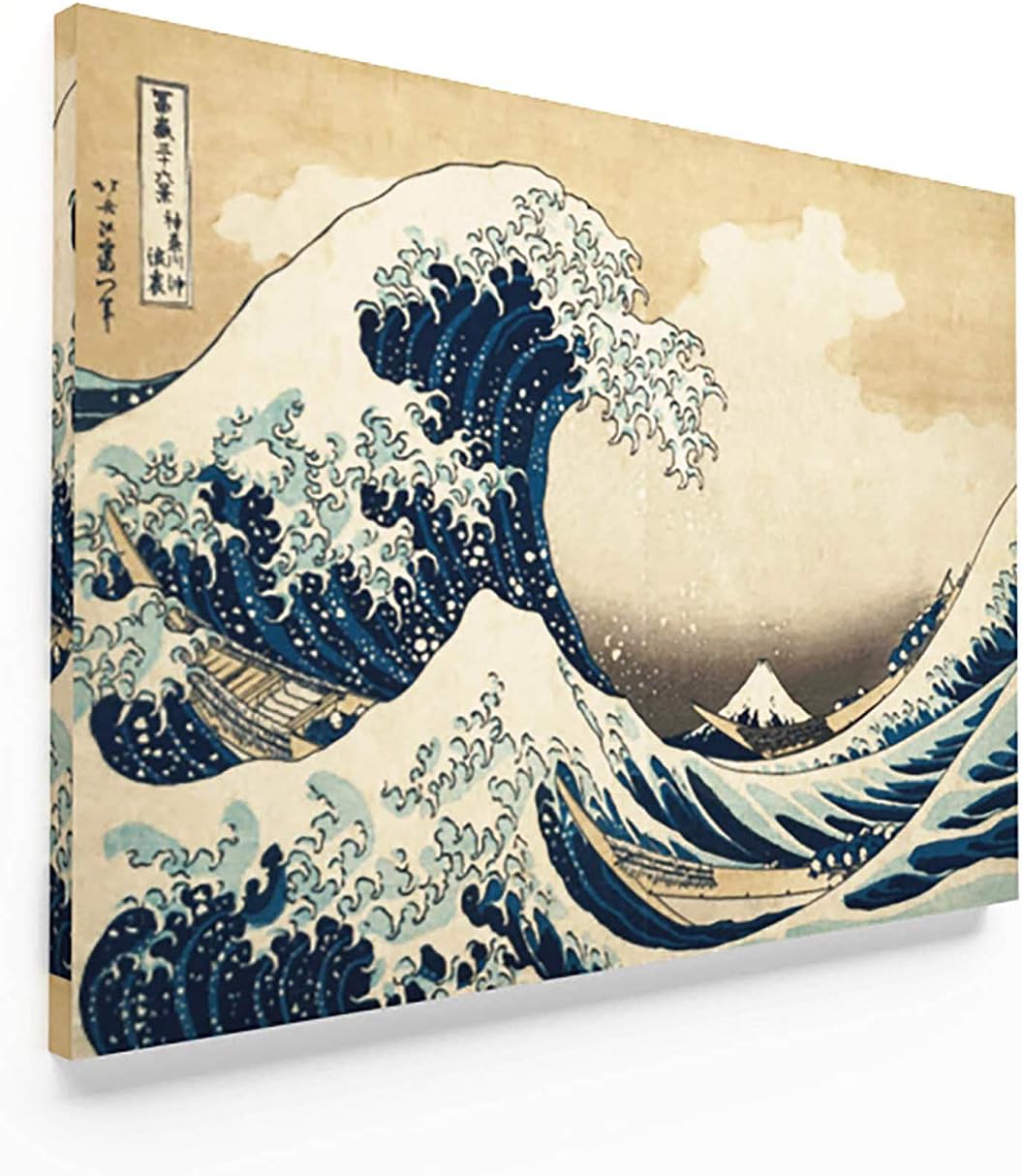 Panorama Tableau Hokusai La Grande Vague de Kanagawa 70x50cm - Imprimée ...