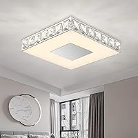 CANEOE Square Modern Led Ceiling Light Fixture, 24W Black Flush Mount Hallway Ceiling Light ...